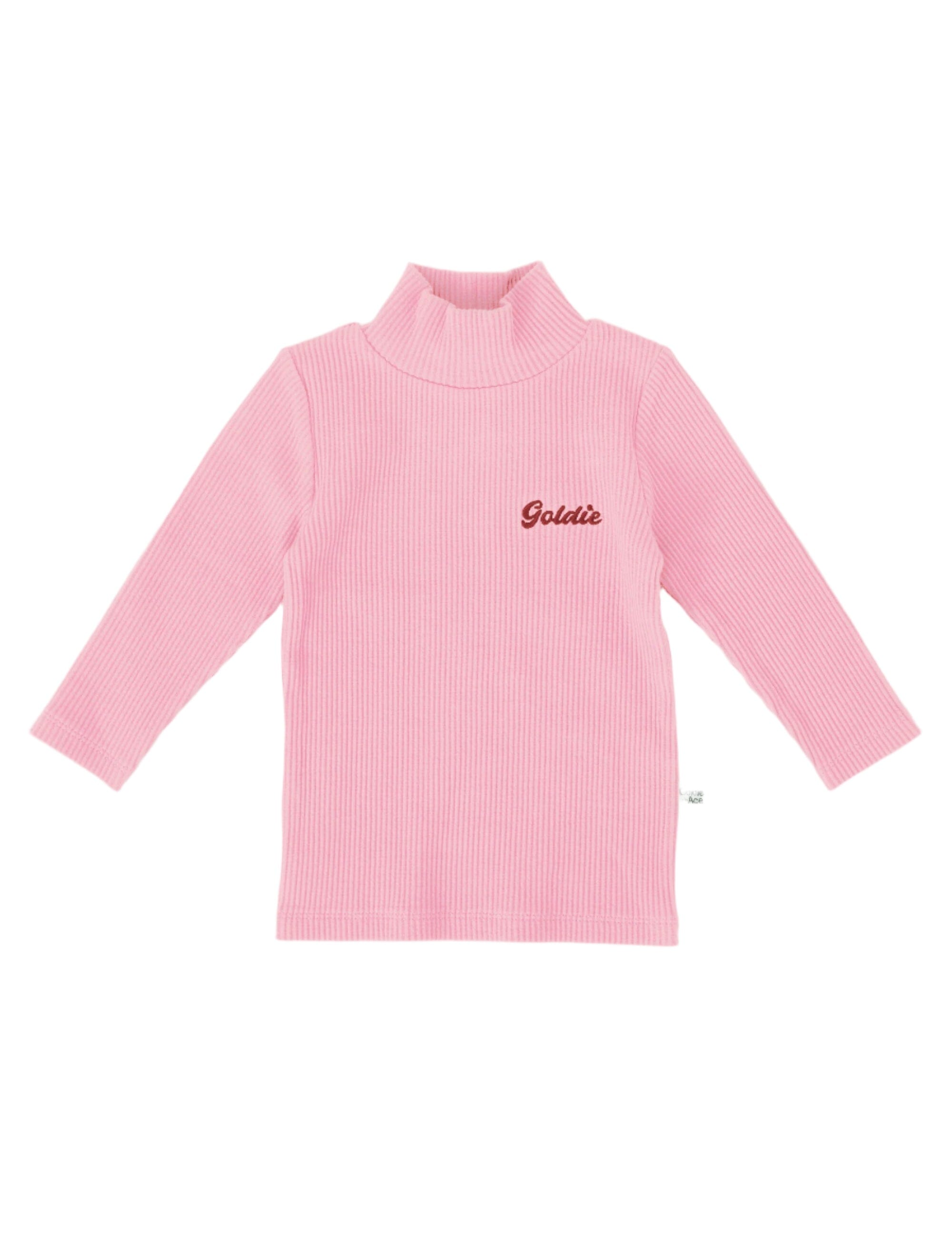 Goldie & Ace - Embroidered Rib Skivvy | Sweet Pea