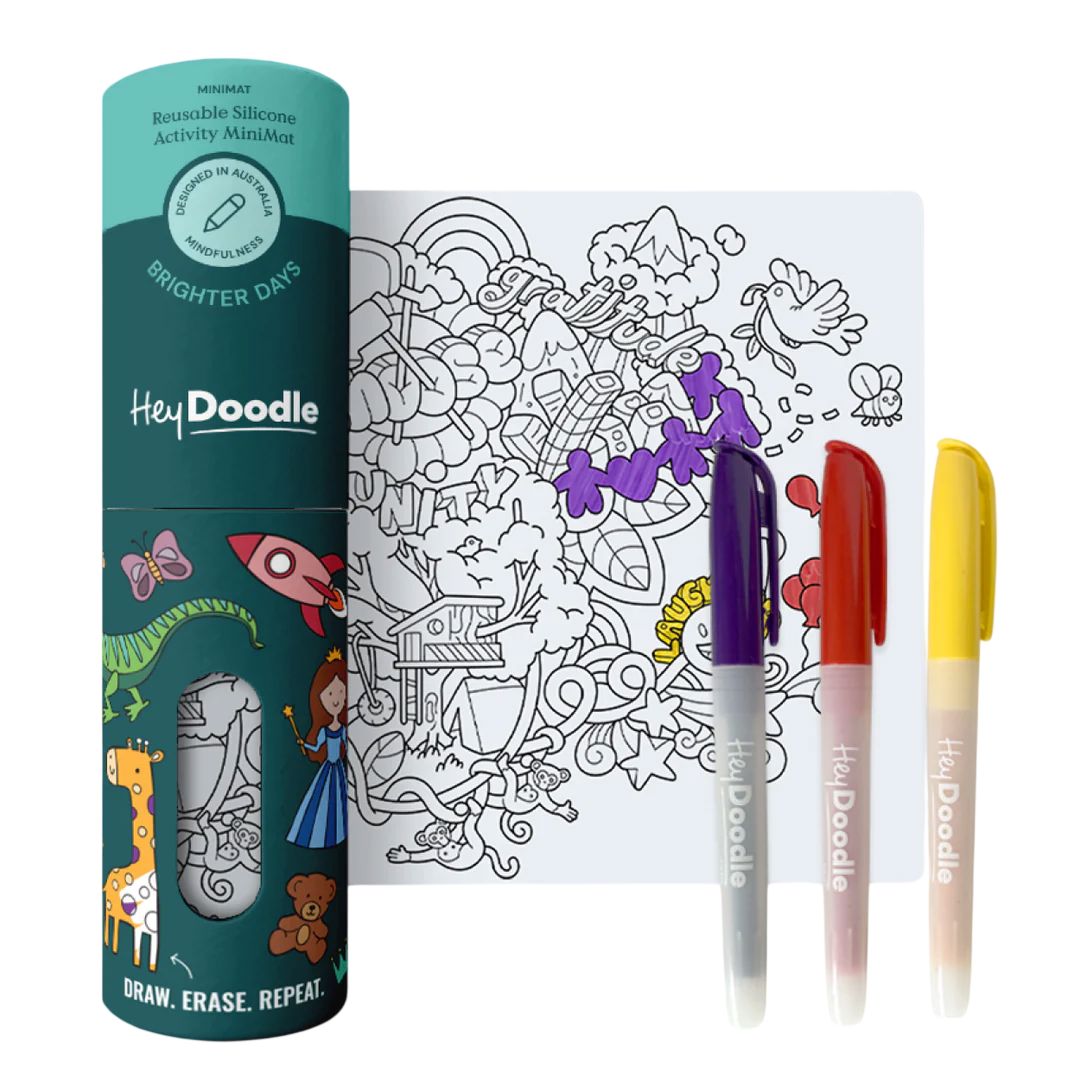 HeyDoodle - Mini Colouring & Doodle Mat | Brighter Days