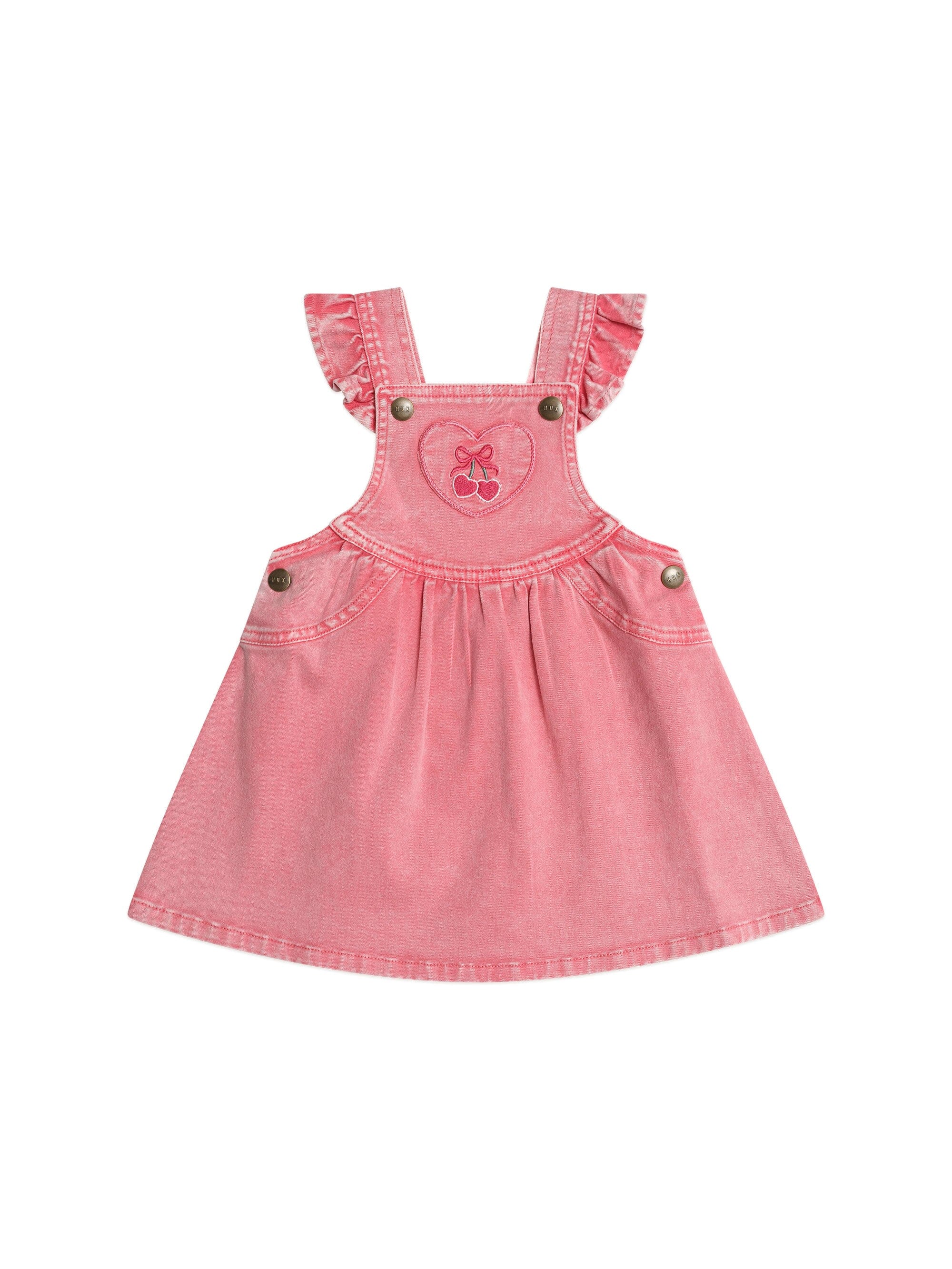 Huxbaby - Cherry Heart Vintage Pinafore Dress - HB1039S25