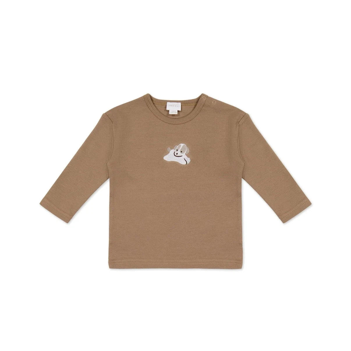 Jamie Kay Long Sleeve Top - Tiger Sasha Puppy - Pima Cotton Arnold