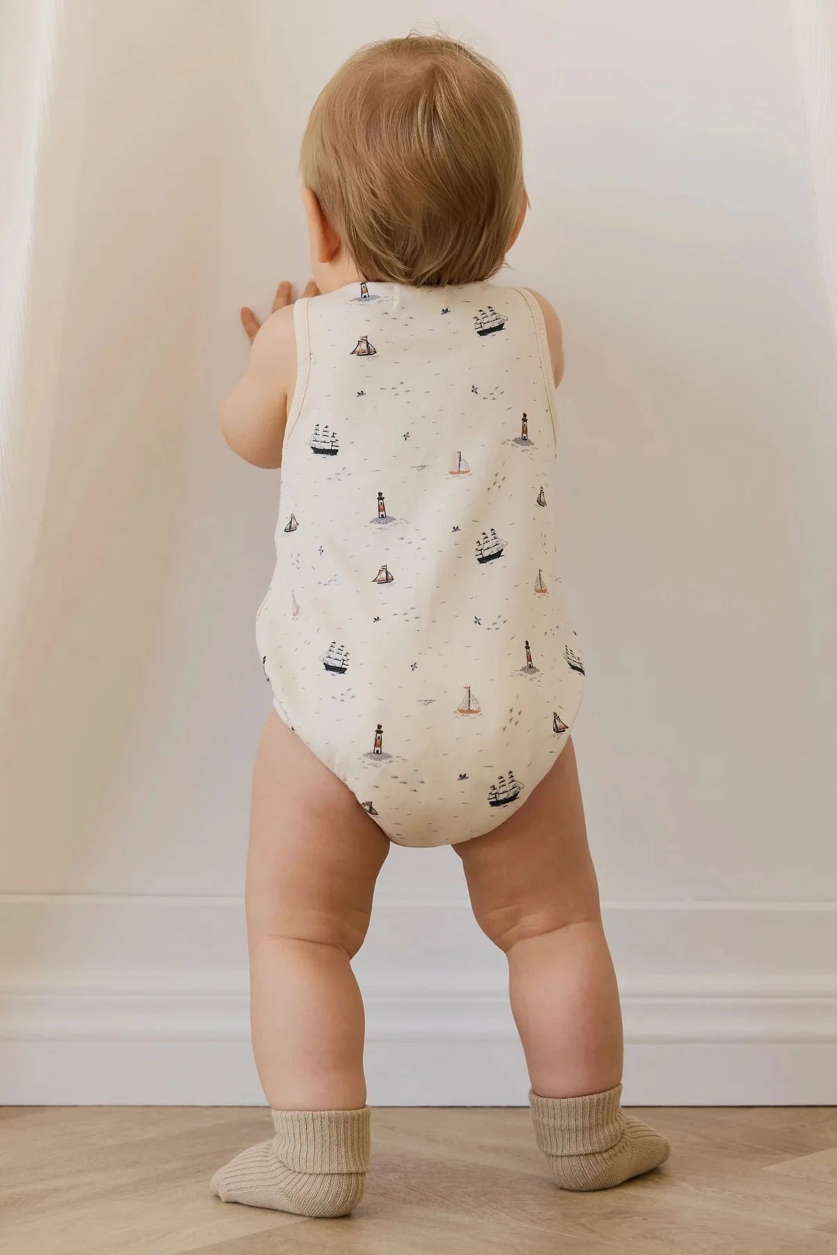 Jamie Kay - Organic Cotton Archie Playsuit | Sailing Day