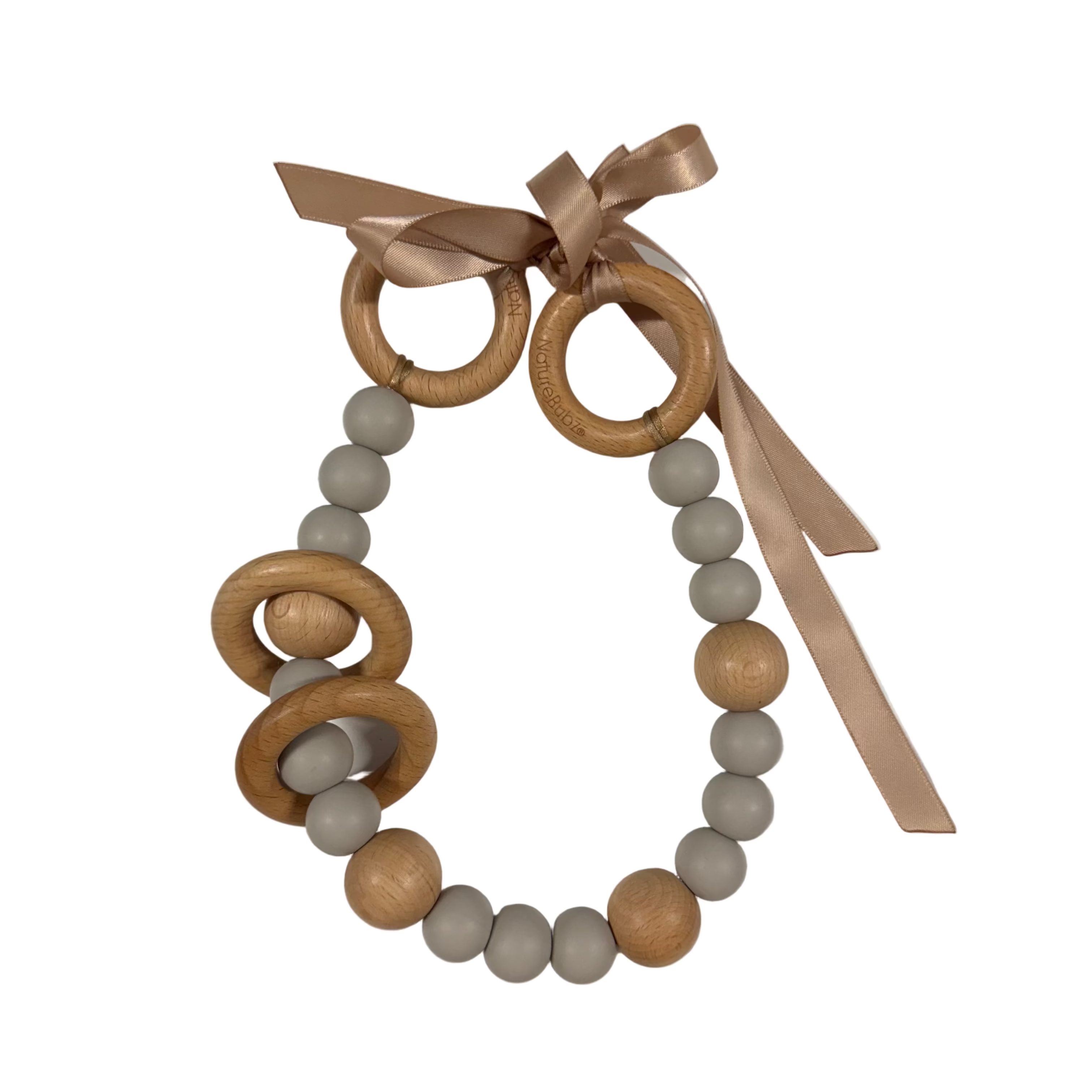 Nature Bubz - Pram Garland | Warm Grey