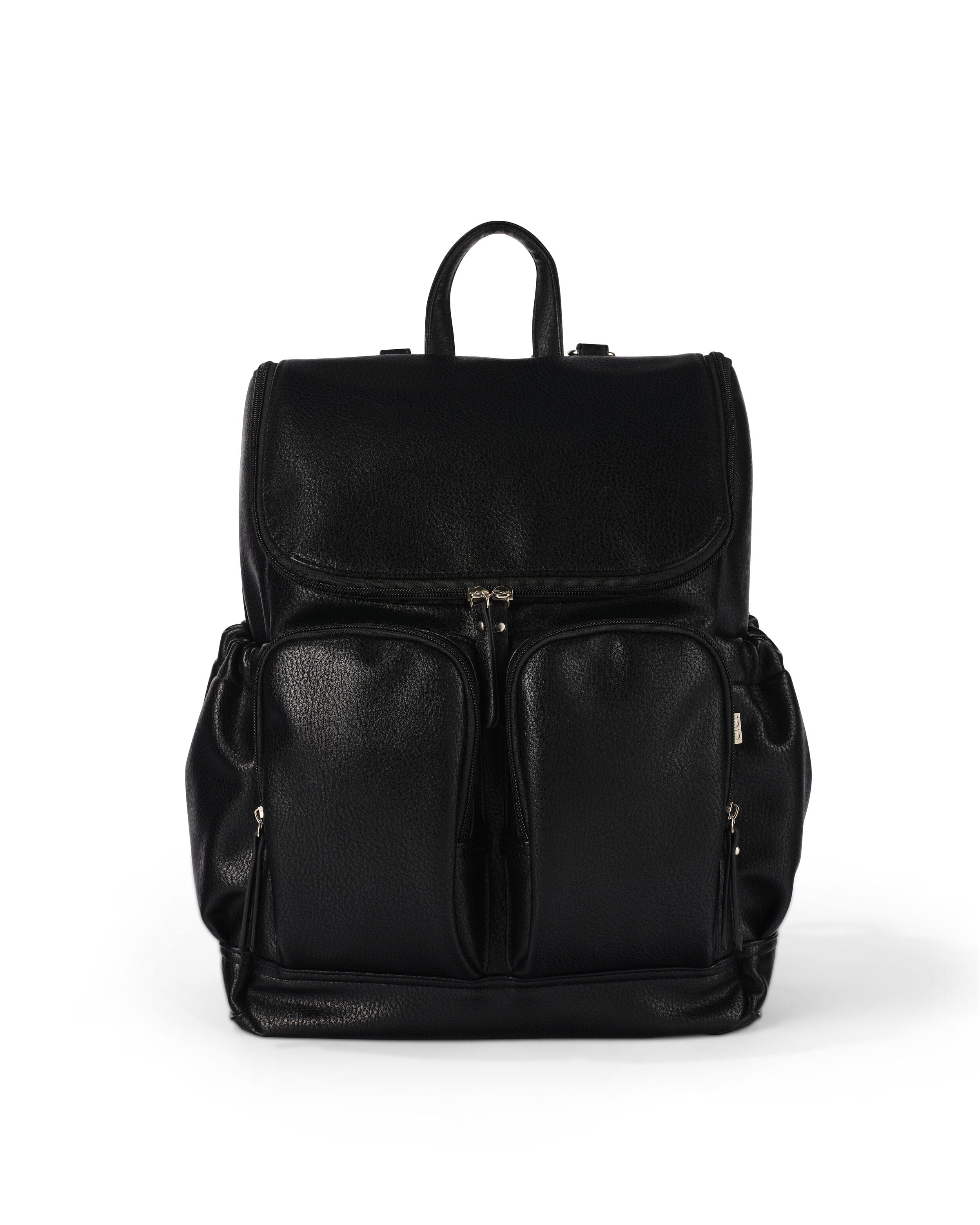 OiOi - Signature Nappy Backpack | Black Dimple Vegan Leather