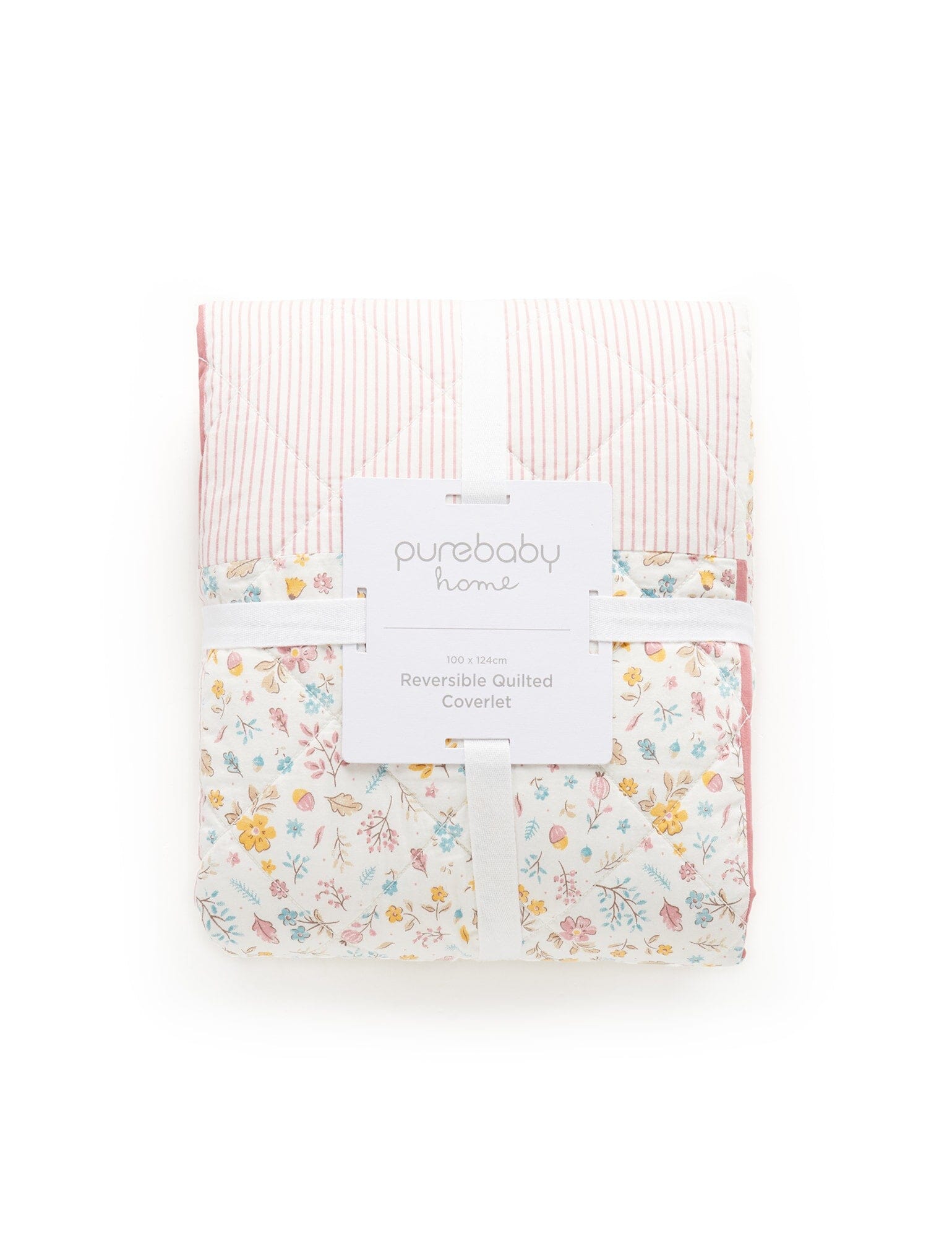 Purebaby - Reversible Quilted Coverlet - Posy