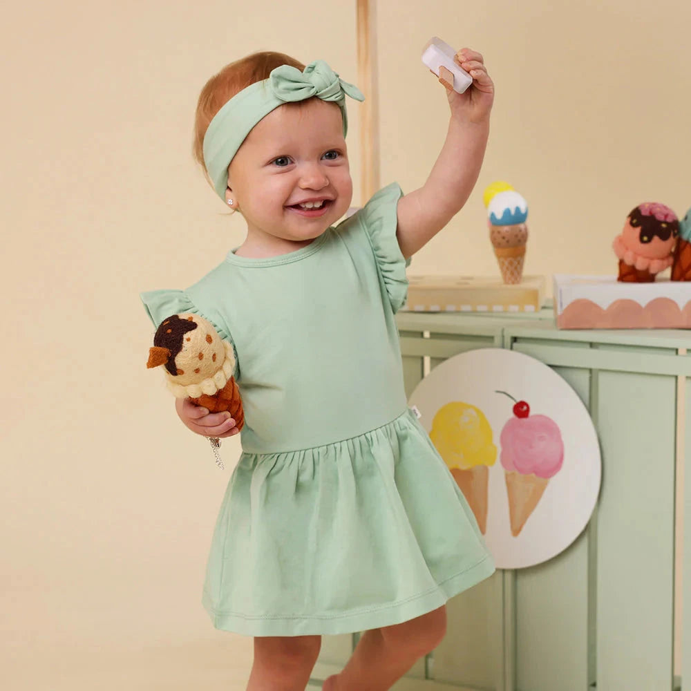 Snuggle Hunny - Organic Short Sleeve Dress | Mint